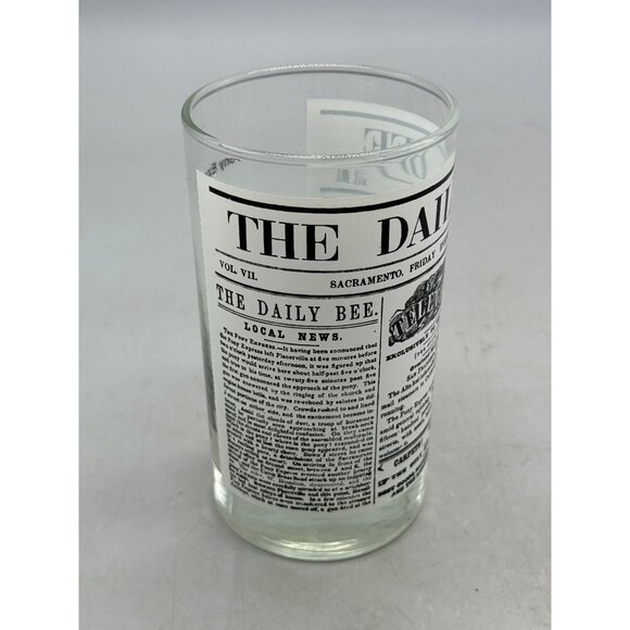 Dining | The Daily Bee Newspaper Print Glass Tumbler 186 Pony Express ...